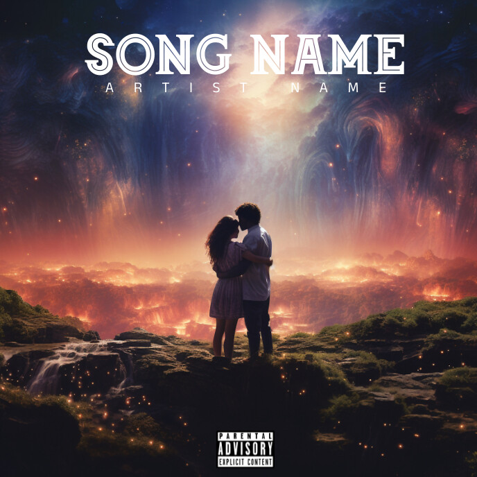 Plantilla de Black Couple Love Romantic Song Album Cover | PosterMyWall