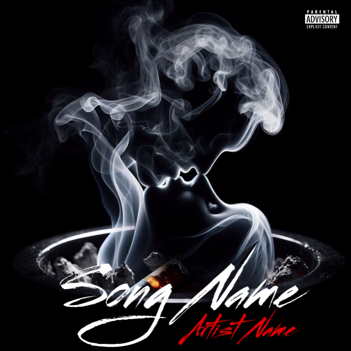 Copy of Black Couple Love Smoke Song Mixtape Album Cover Template Album ...