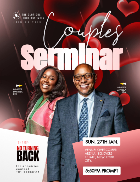 Black Couples Seminar Flyer Template | PosterMyWall