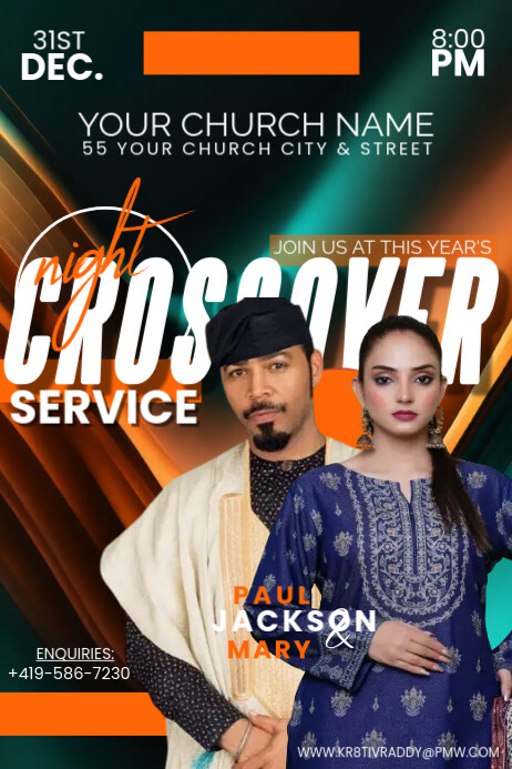 Copy of Black Crossover Night Service Poster | PosterMyWall