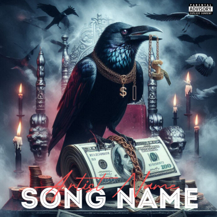 Plantilla de Black Crow Mixtape Album Cover Album Cover | PosterMyWall