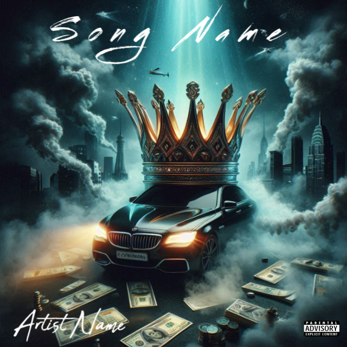 Black Crown Mixtape Album Cover Album Cover Template | PosterMyWall