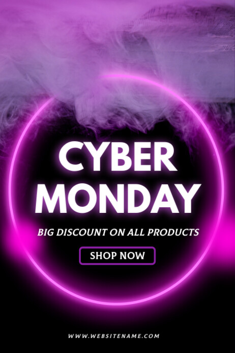 Black Cyber Monday Poster Template | PosterMyWall
