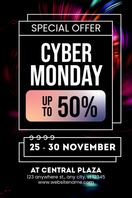 Copy of Black Cyber Monday Poster | PosterMyWall