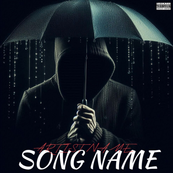 Black Dark Mixtape Rap Album Cover Template | PosterMyWall