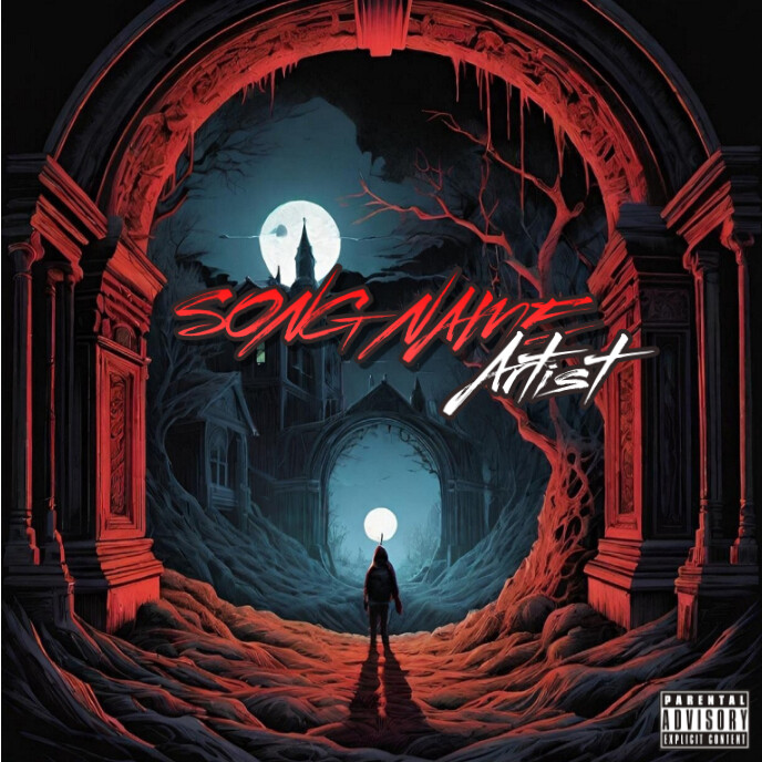 Black Dark Night Album Cover Album Cover Template | PosterMyWall