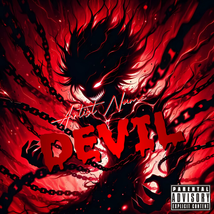 Black Devil Album Cover Template | PosterMyWall