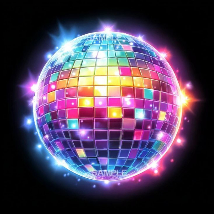 Black Disco Ball Instagram Post Template | PosterMyWall