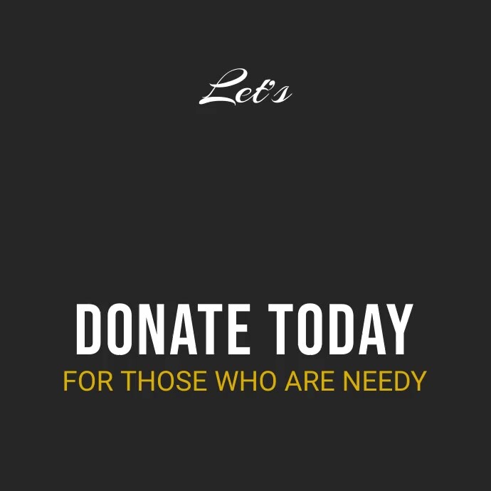 Black Donation Fundraising And Charity Templa Template | PosterMyWall