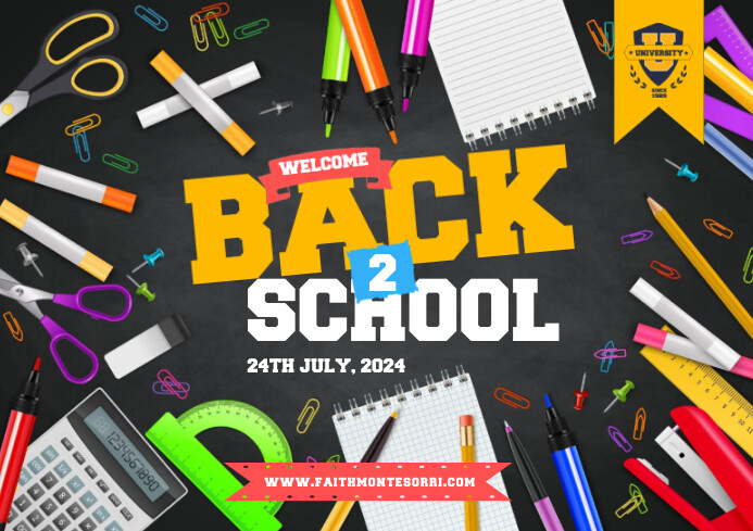 Black Editable A4 Back to School Flyer Template | PosterMyWall
