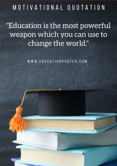 Plantilla de Black Educational Quotation A4 | PosterMyWall