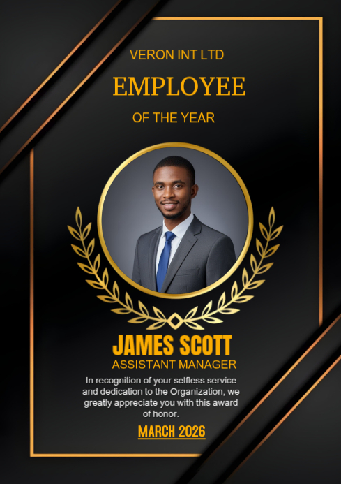 Black Employee Appreciation Day Flyer A4 Template | PosterMyWall