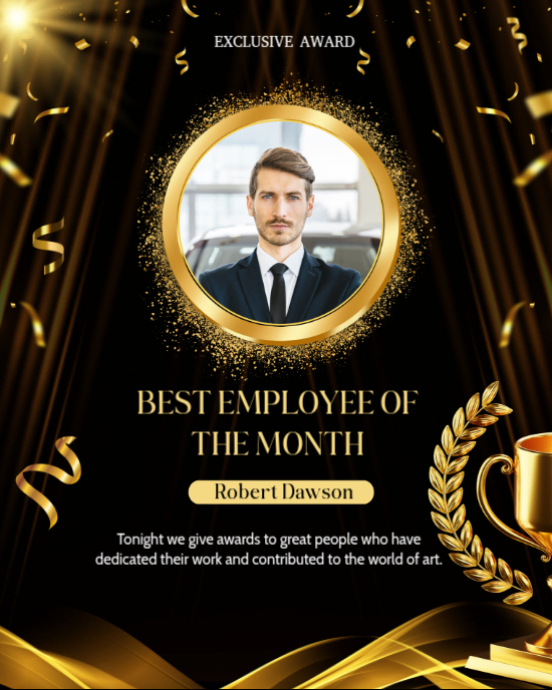 Black Employee Recognition Instagram Portrait Template | PosterMyWall