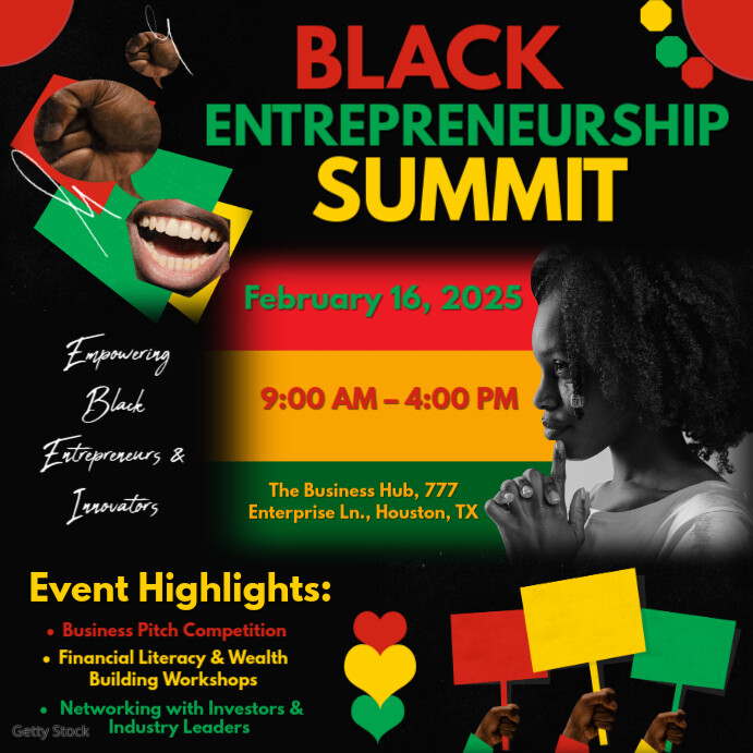 BLACK ENTREPRENEURSHIP SUMMIT Template | PosterMyWall