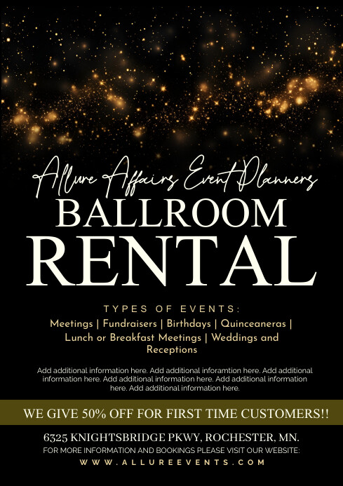 Copy of Black event company A3 | PosterMyWall