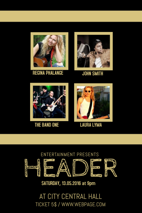 Black Event Flyer Template | PosterMyWall