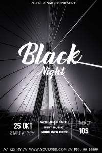 Black event flyer template | PosterMyWall