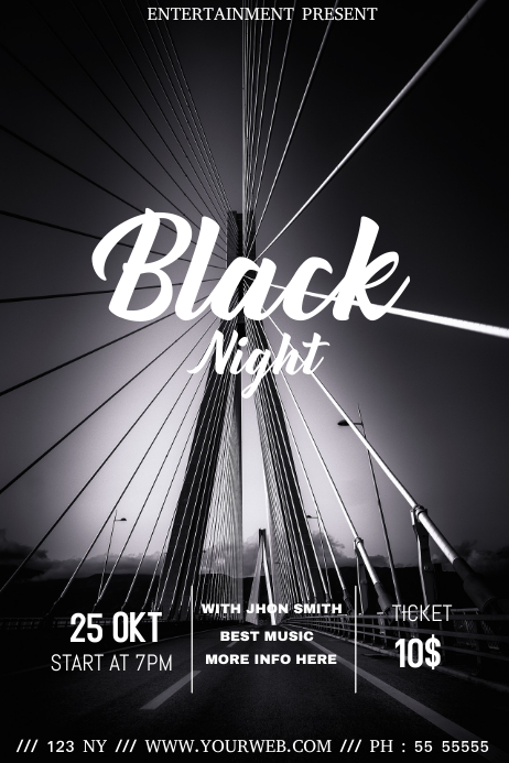 black event flyer template | PosterMyWall