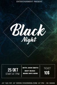 Black event flyer template | PosterMyWall