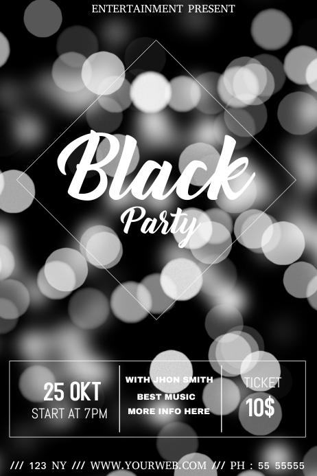 Black event flyer template | PosterMyWall