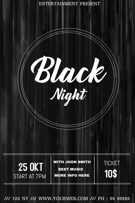 Black event flyer template | PosterMyWall