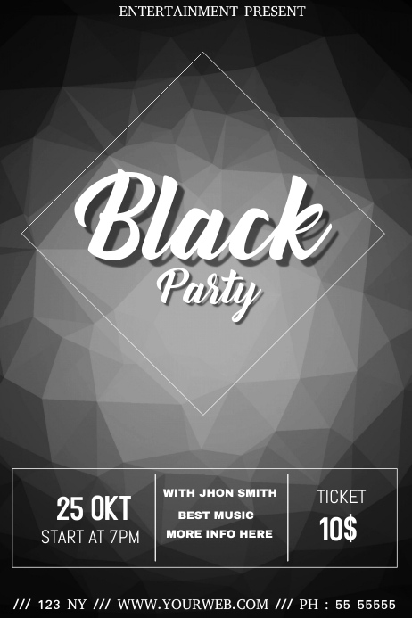 Black event flyer template | PosterMyWall