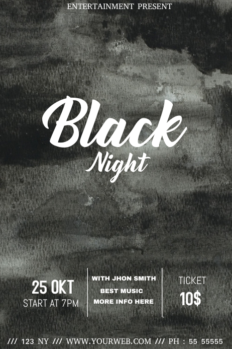 Brochure de Modèle de Flyer événement Noir | PosterMyWall