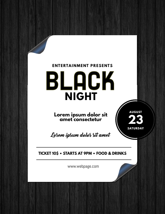 Black Event Flyer Template | PosterMyWall