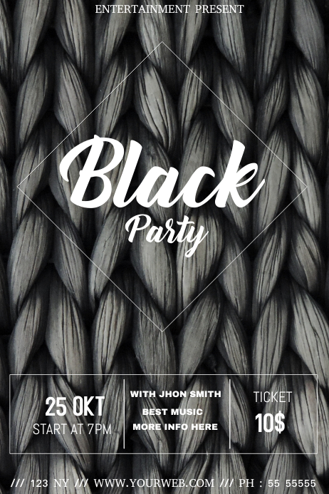 Black event flyer template | PosterMyWall