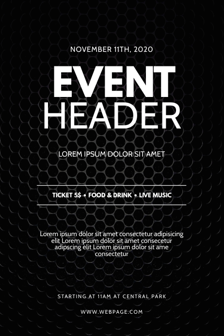 Copy of Black Event Flyer Template | PosterMyWall