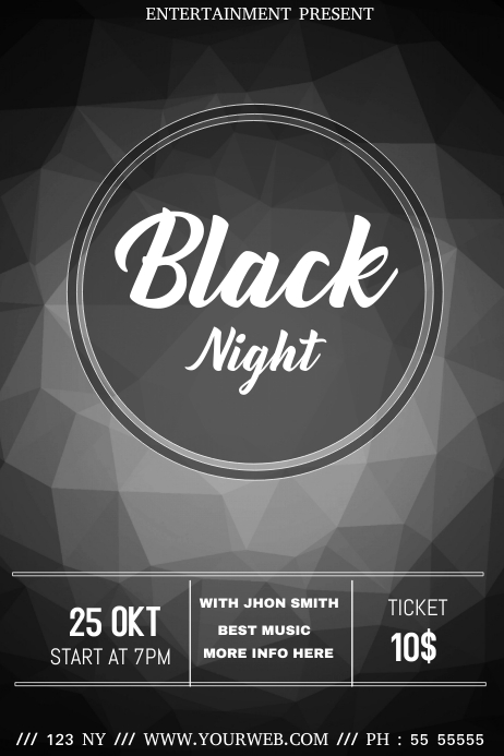 Black event flyer template | PosterMyWall
