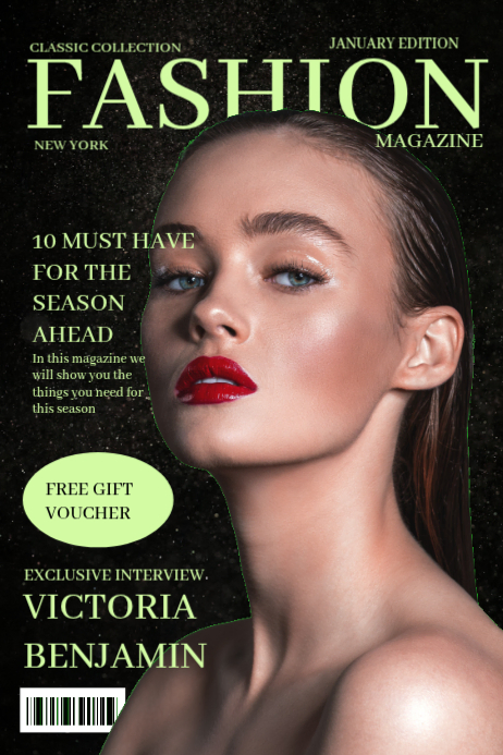 Plantilla de Black Fashion Magazine Model Poster | PosterMyWall