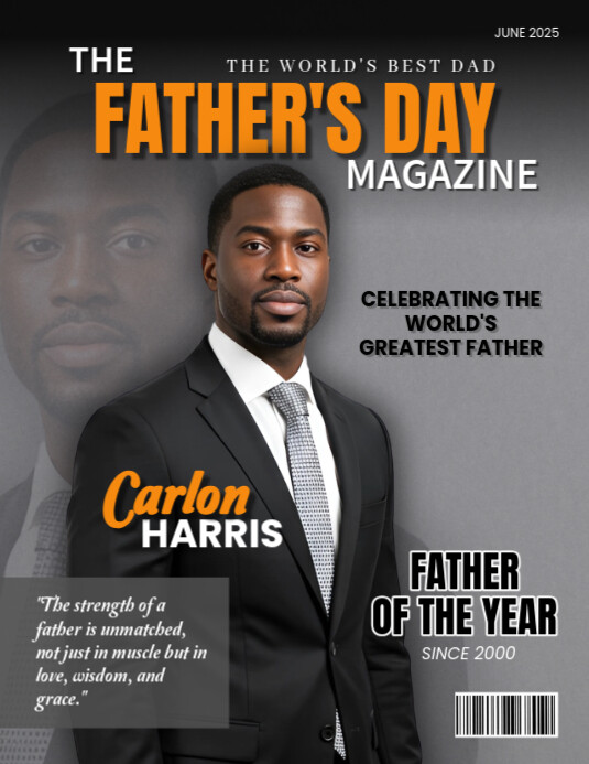 Copy of Black Father's Day Magazine Flyer (us Letter) | PosterMyWall