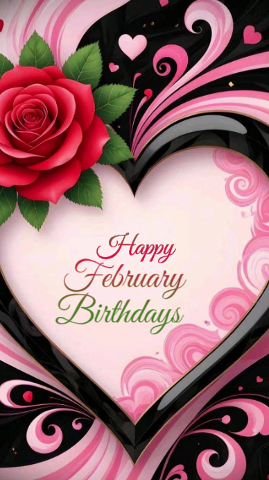 Plantilla de Black February Birthdays WhatsApp Status | PosterMyWall