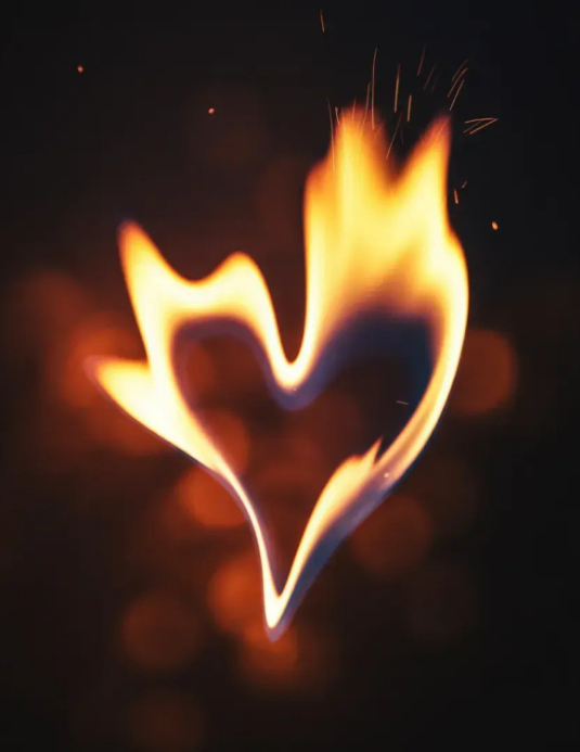 Black Fire Heart Flyer Template | PosterMyWall