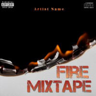 Black Fire Fire Mixtape Album Cover Album Cover Template | PosterMyWall