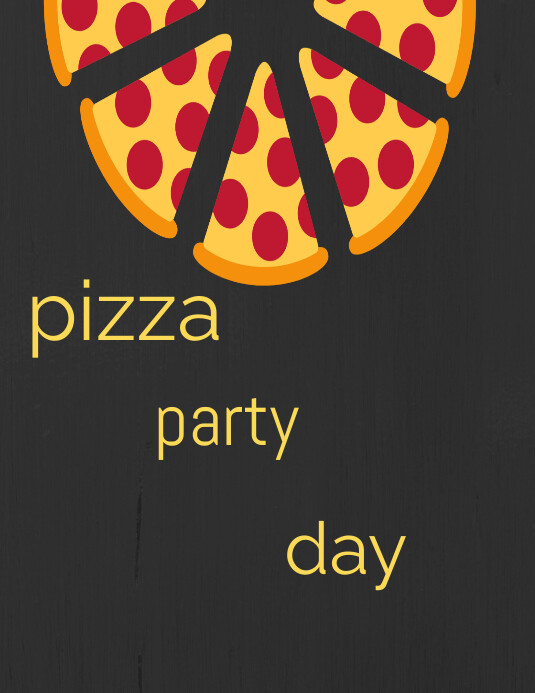Black Fl Flyer (us Letter) pizza party day Template | PosterMyWall
