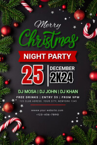 Christmas party card Template | PosterMyWall
