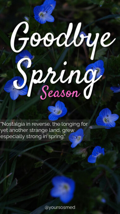 Copy of Black Floral Goodbye Spring Calm Flowers Thankyou Instagram ...