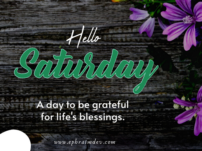 Copy of Black Floral Happy Saturday Yard Sign | PosterMyWall