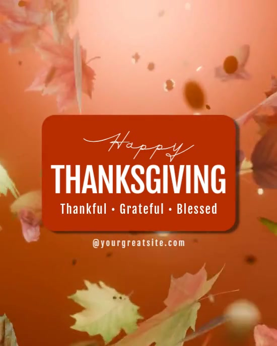 Black Floral Happy Thanksgiving Instagram Portrait Template | PosterMyWall