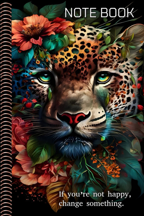Black Floral Hardcover Notebook Journal Kindle Paperback Poster ...