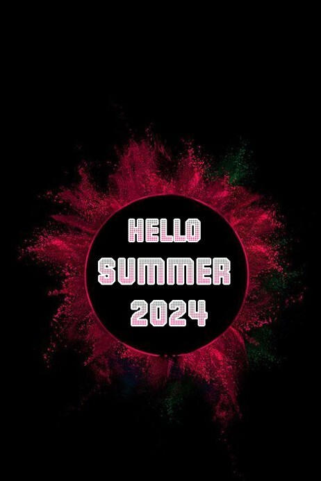Copy of Black Floral Hello Summer 2024 Poster | PosterMyWall