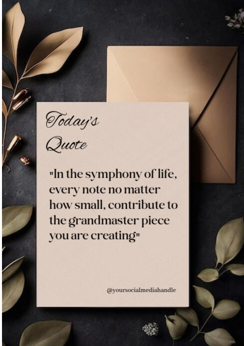 Black Floral Inspirational Quotes Template | PosterMyWall