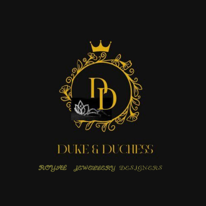Black Floral Logo For Duke And Duchess Royal Designers Logo Template ...