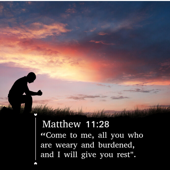 Copy of Black Floral Matthew 11:28 Pos Instagram | PosterMyWall