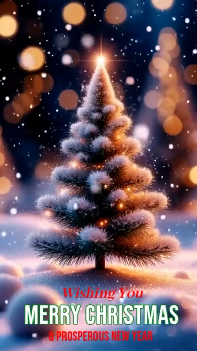 Black Floral Merry Christmas Instagram Story Template | PosterMyWall