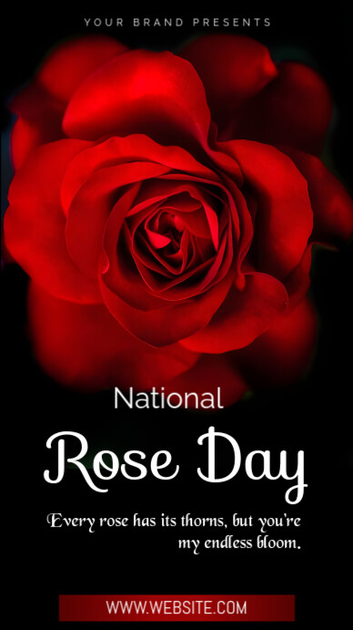 Copy of Black Floral Rose Day Flyers Instagram Story | PosterMyWall