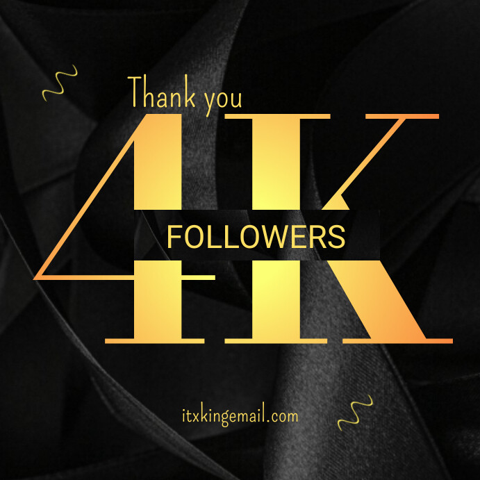 Black Followers Square (1:1) Template | PosterMyWall