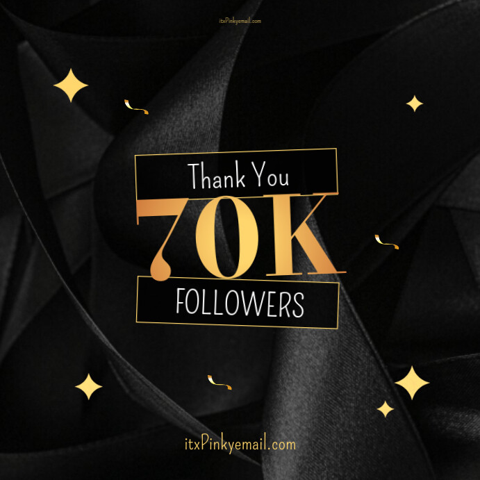 Black Followers Square (1:1) Template | PosterMyWall